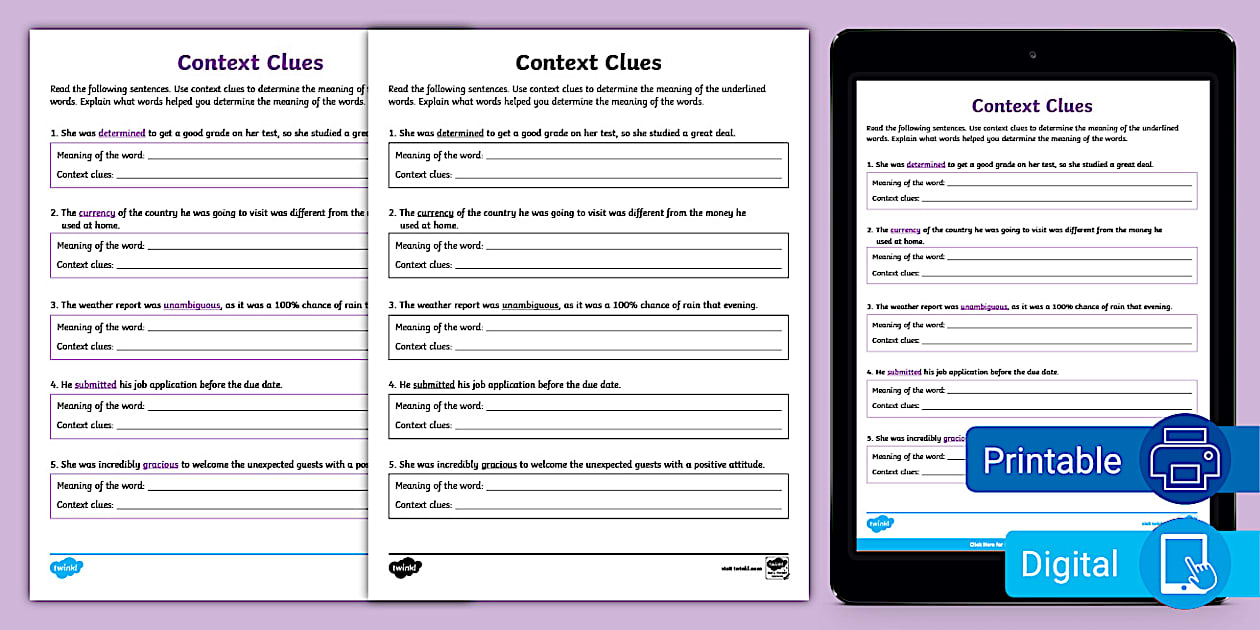 Context Clues for 3rd Grade | ELA | Twinkl USA - Twinkl