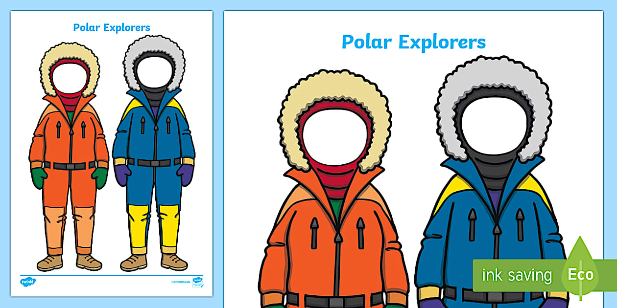 Editable Polar Explorer Face Cut-Outs (teacher made)