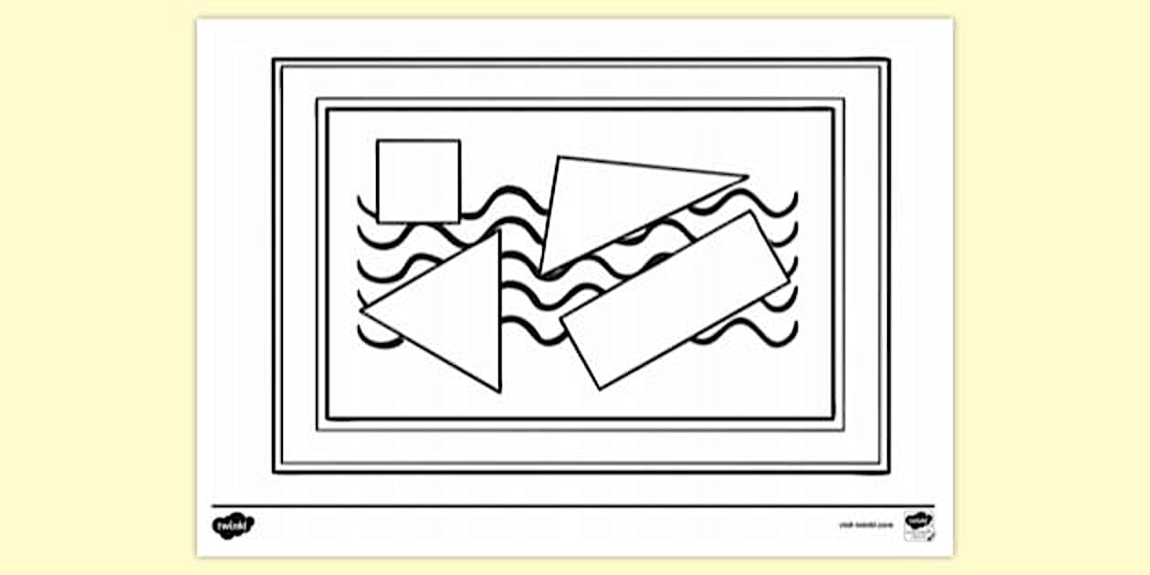 Abstract Art Colouring Page | Colouring Sheets - Twinkl
