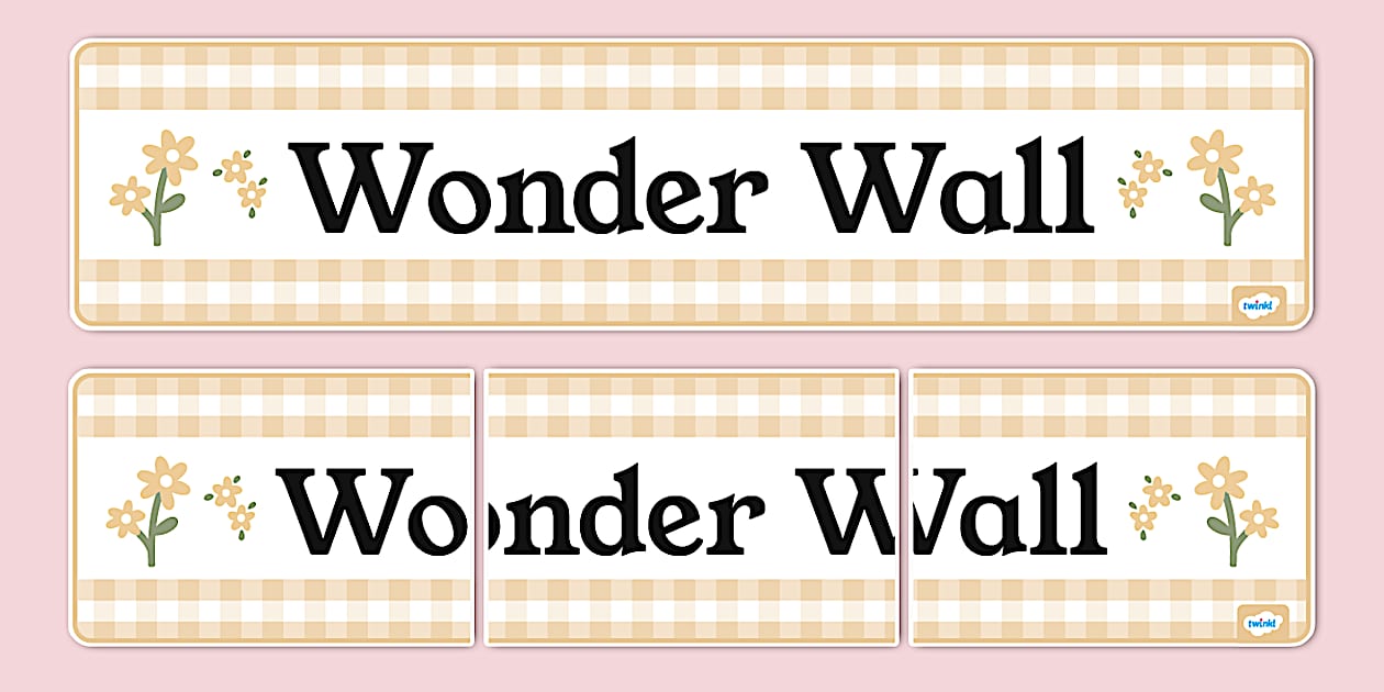 Checkered Charm-Themed Wonder Wall Banner (teacher made)