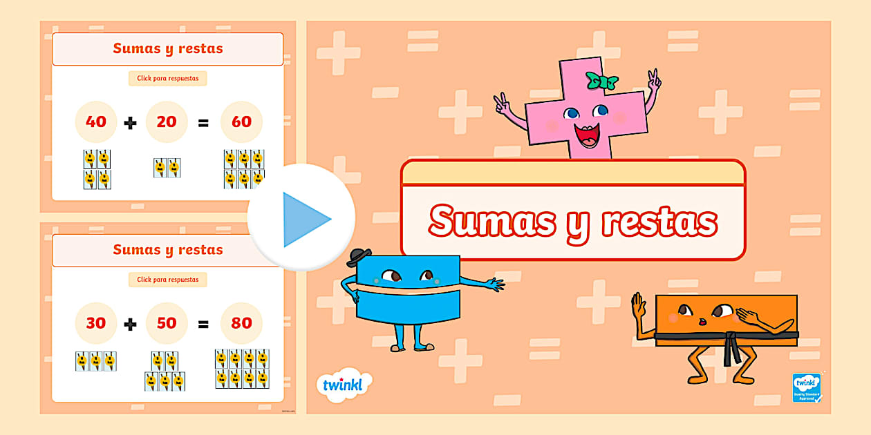 Power Point: Operaciones de sumas y restas hasta el 100 (múltiplos de 10)