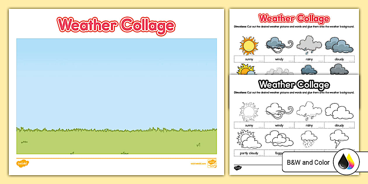 Weather Collage for Preschoolers | Resource | Twinkl USA
