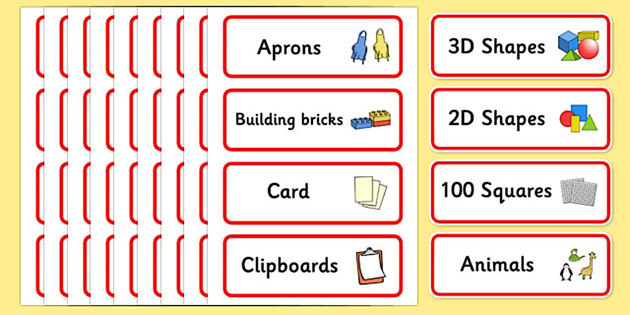 👉 Classroom Resource Labels (Red) (teacher made) - Twinkl