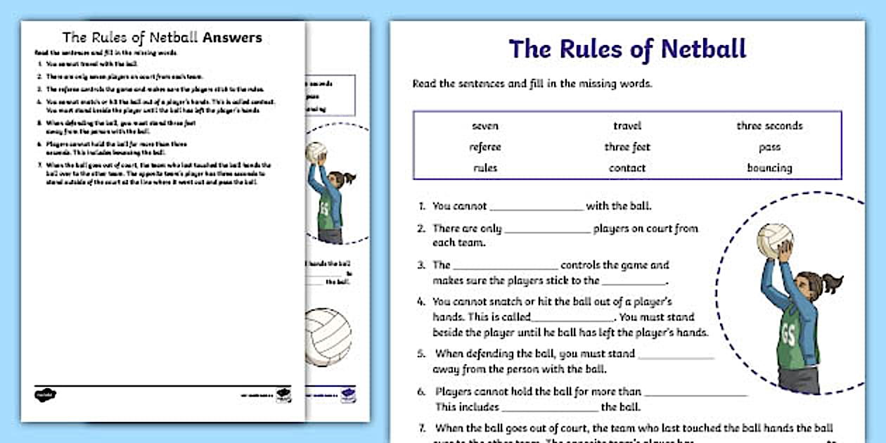 Movement Challenges the Rules of Netball (teacher made)