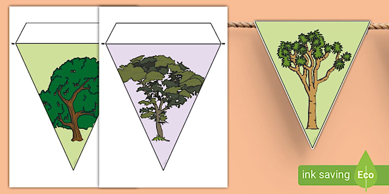 Tree Bunting Resource - Display Resources (teacher made)