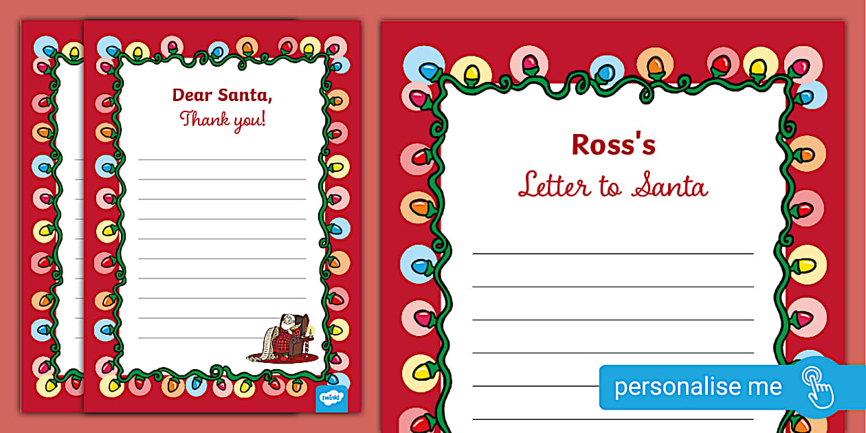 Christmas Lights Letter to Santa