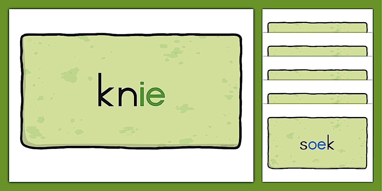 Graad 3 Klanke Woordmuurkaarte ie, oe, ui - Twinkl