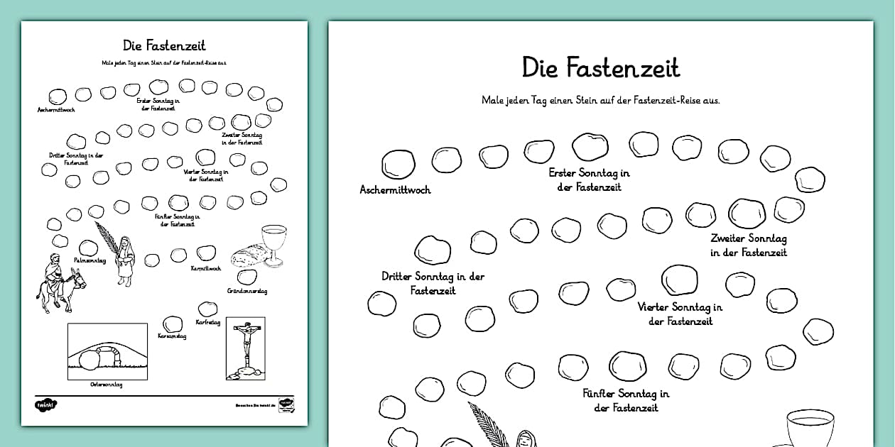 Die Fastenzeit - Ausmalbild (teacher made) - Twinkl