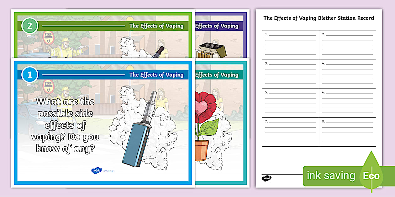 Vaping Interactive Activities: Blether Stations | Twinkl