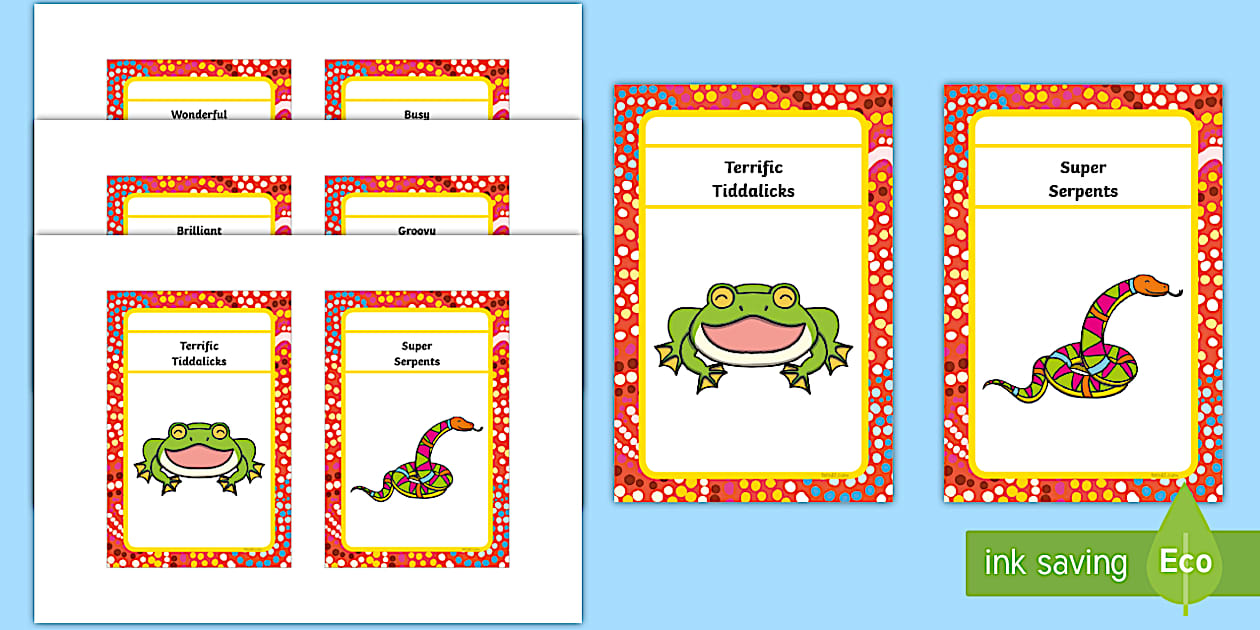 Australian Indigenous Dreaming Animals Group Table Signs IKEA Tolsby ...