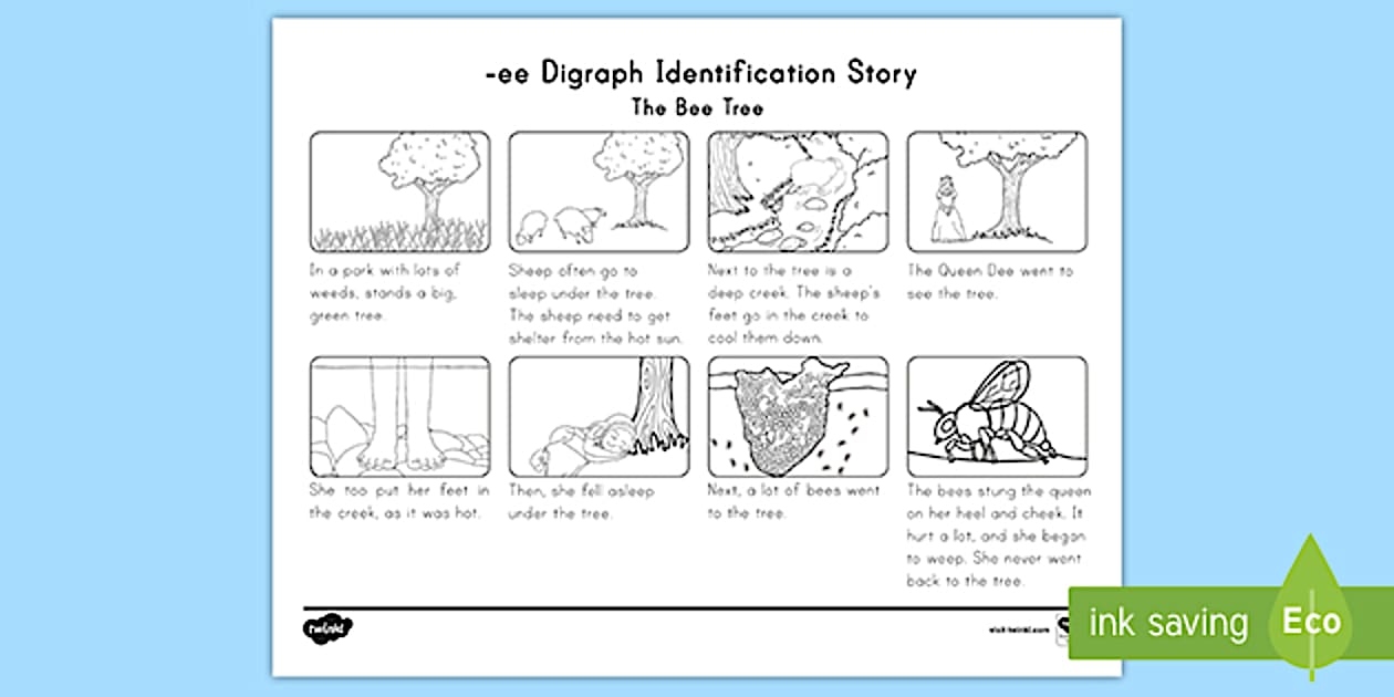 -ee Digraph Identification Story (teacher made) - Twinkl