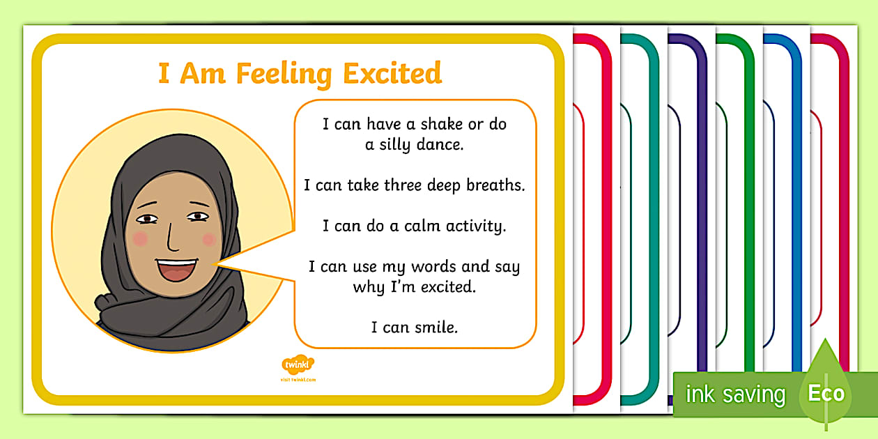 Cursive All About Me- Dealing with My Feelings Display Posters