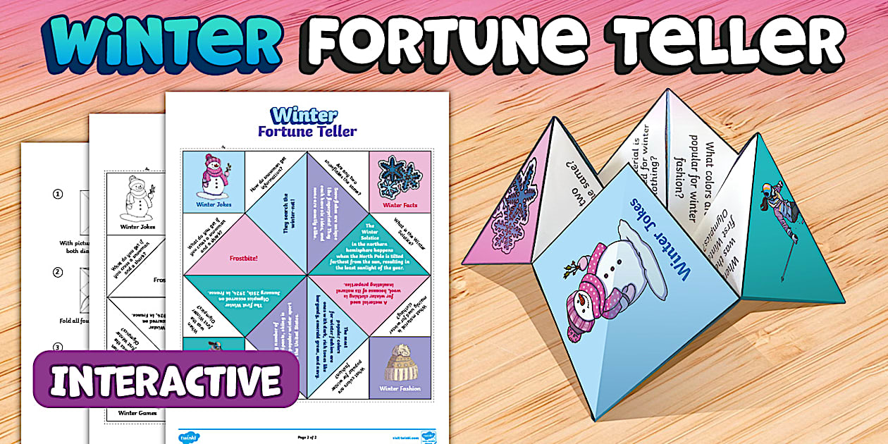 Winter Fortune Teller for 6th-8th Grade