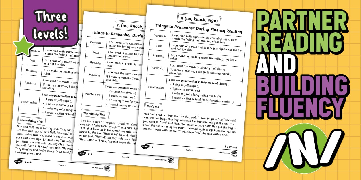 Partner Reading and Building Fluency - /N/
