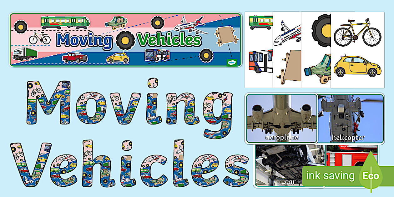 Moving Vehicles Display Pack - Twinkl - KS1 (teacher made)