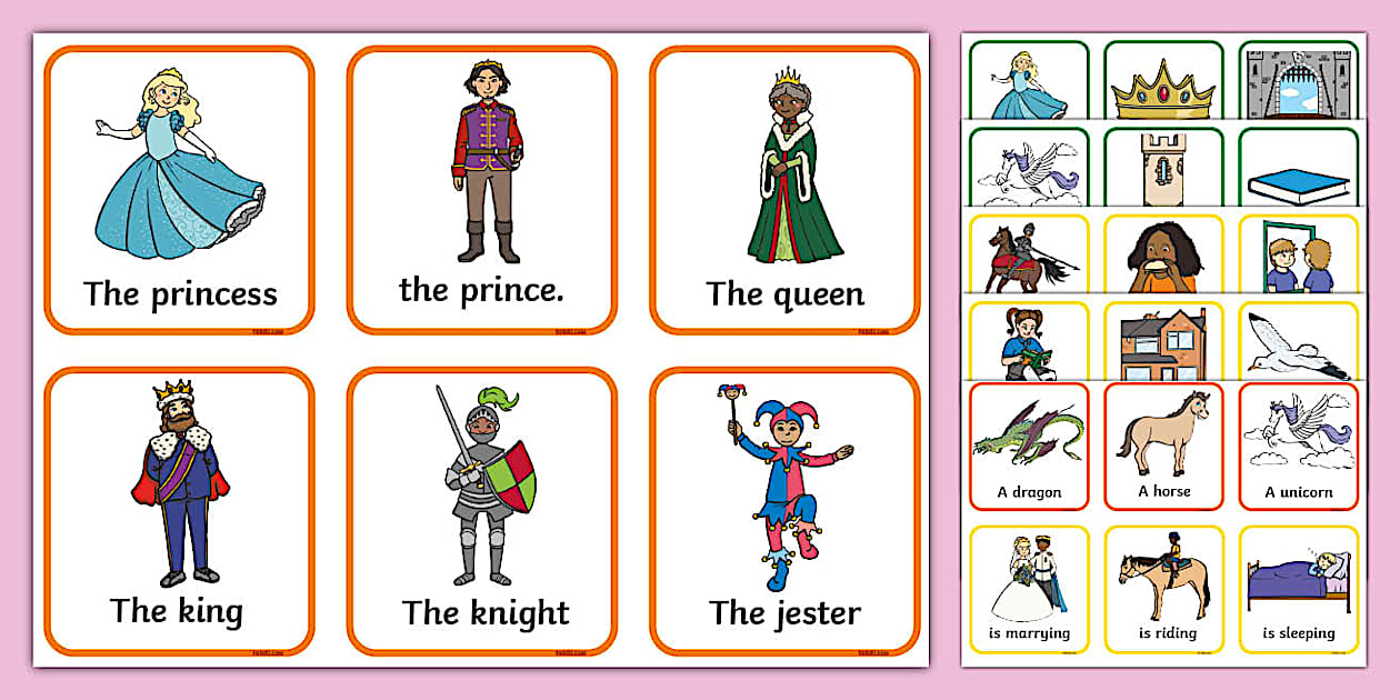 Princess Topic Colourful Semantics (Teacher-Made) - Twinkl