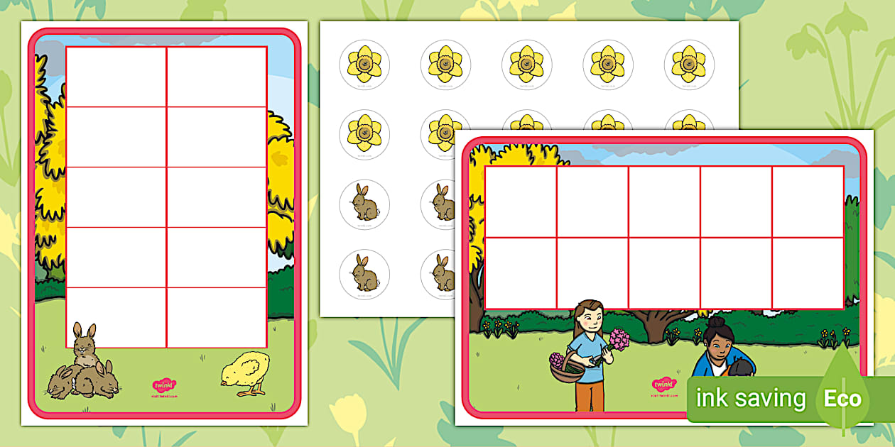 Spring Ten-Frame and Counters Resource Pack (Teacher-Made)