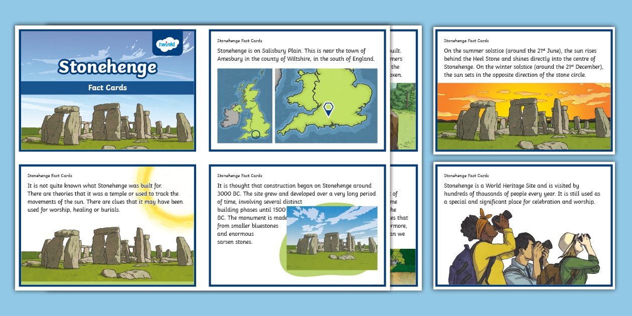 Stonehenge Fact Cards - Twinkl - KS2 (teacher made) - Twinkl