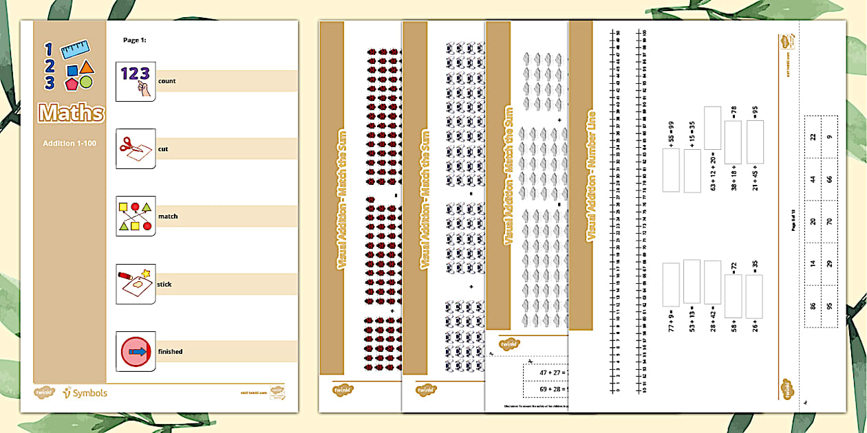 👉 SEND Structured Steps Older Learner Maths Addition 1-100