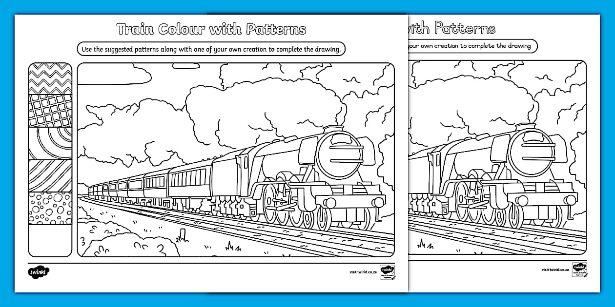 Train Colour with Patterns Activity (teacher made) - Twinkl