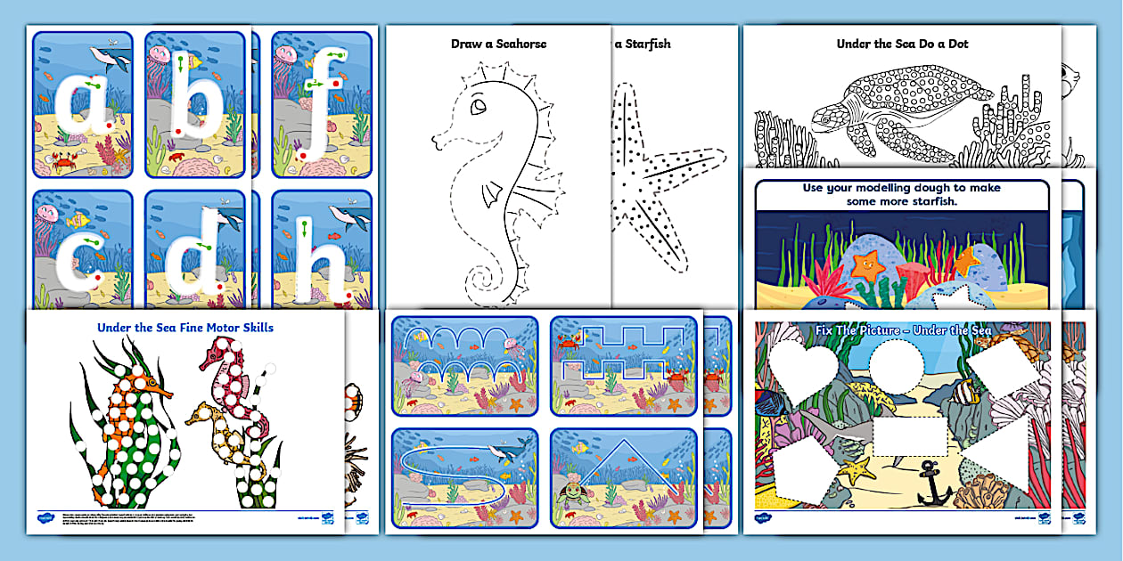 Under the Sea Fine Motor Skills Pack | Twinkl (teacher made)