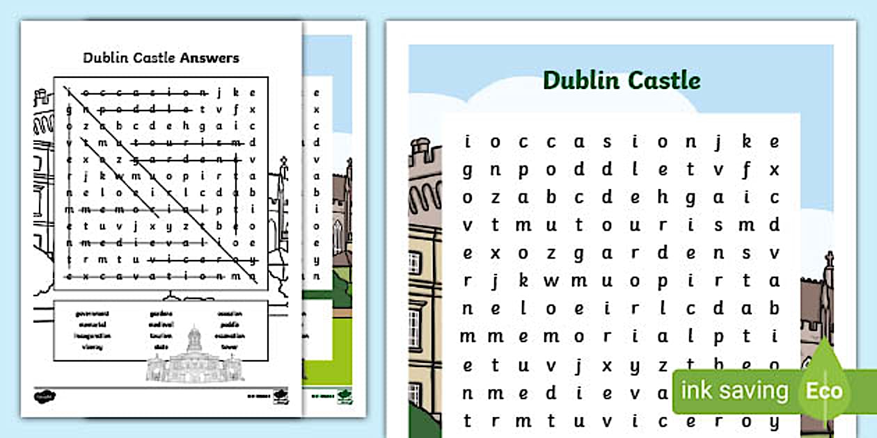 Dublin Castle Word Search (teacher made) - Twinkl