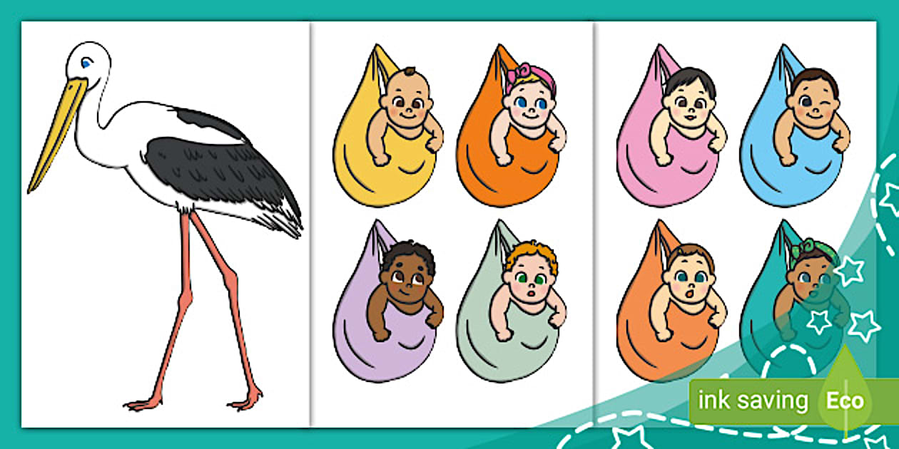 Pin the Baby on the Stork (teacher made) - Twinkl