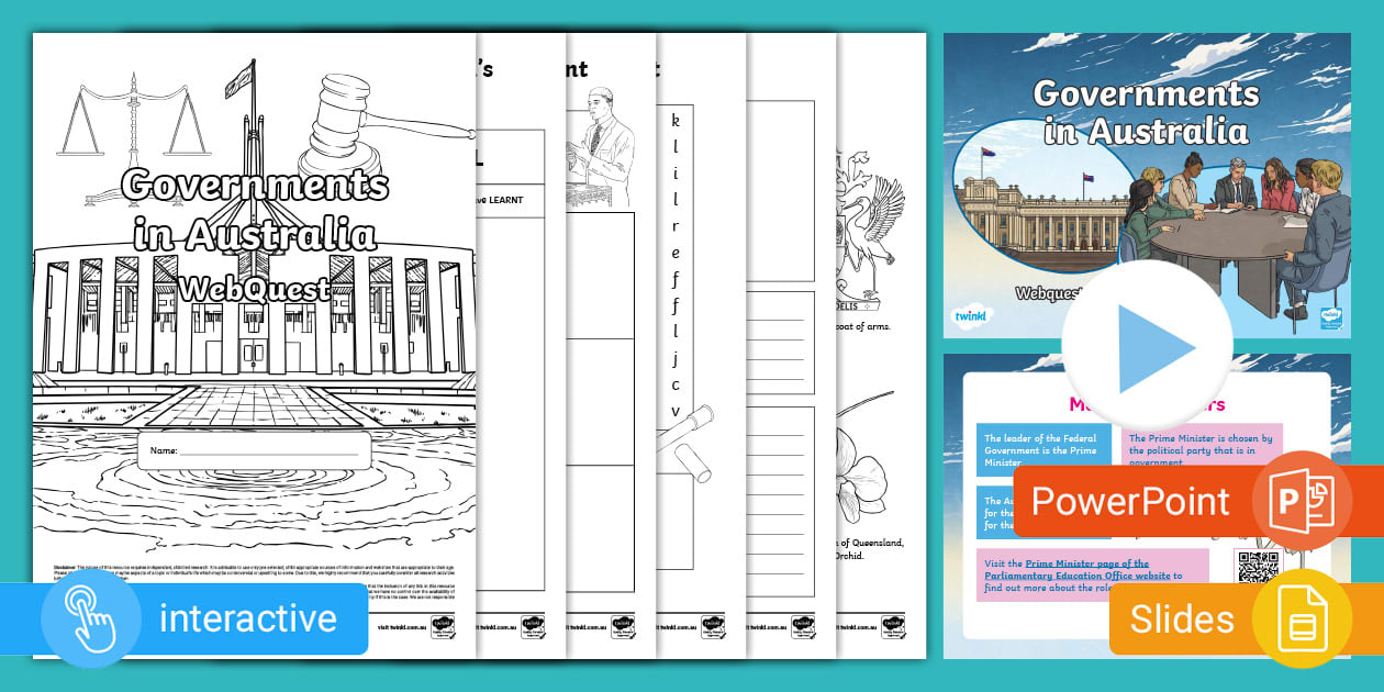 Governments in Australia WebQuest (teacher made) - Twinkl