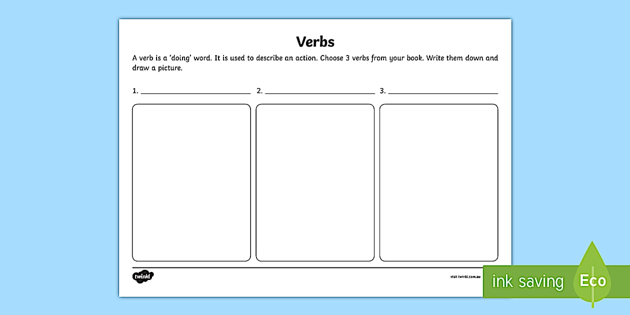 NSW Verbs Comprehension Worksheet (teacher made) - Twinkl