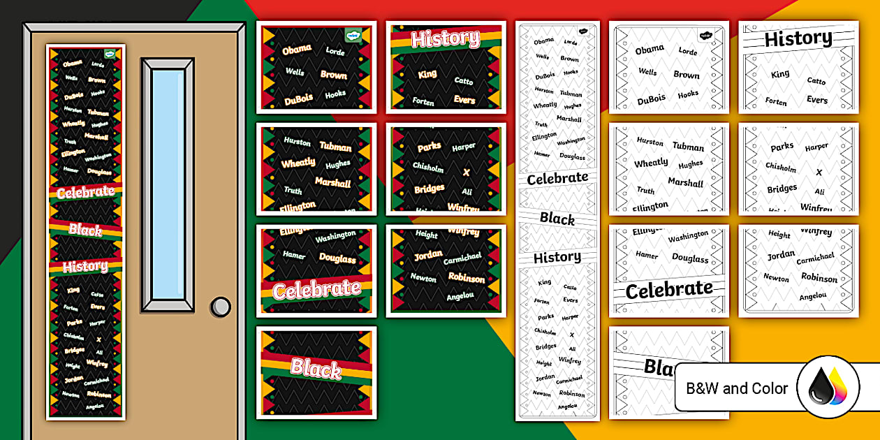 6th-8th Grade Black History Month Door Decor | Twinkl USA