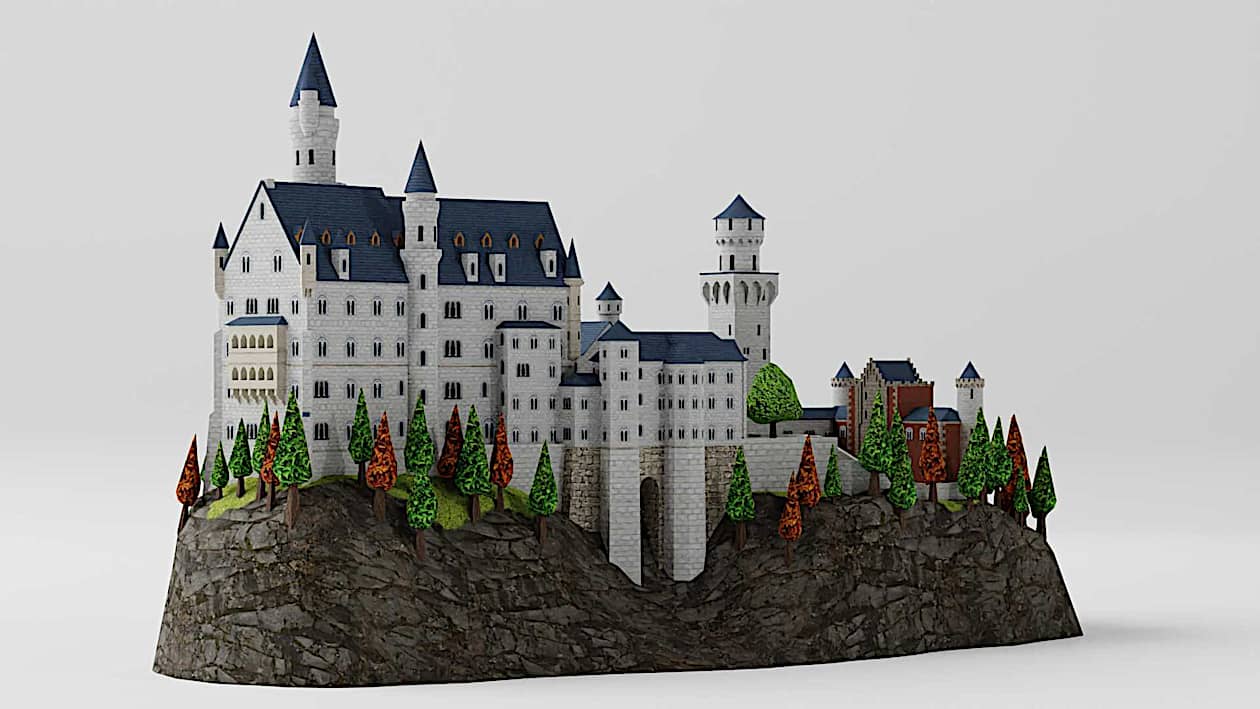 3D Model: Human Geography - Neuschwanstein Castle - Twinkl