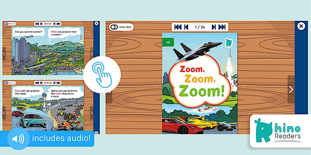Level 4b Reading Scheme Book: Zoom, Zoom, Zoom! - Twinkl