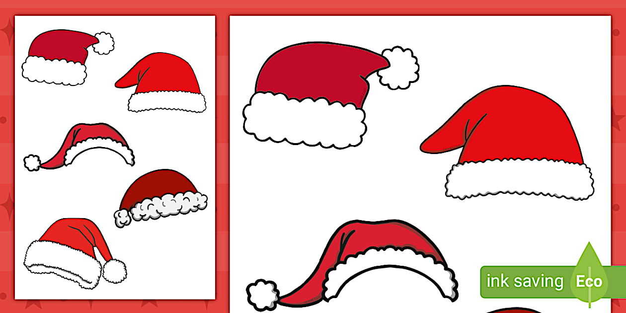 Christmas Hat Clip Art Cut-Outs (teacher made) - Twinkl