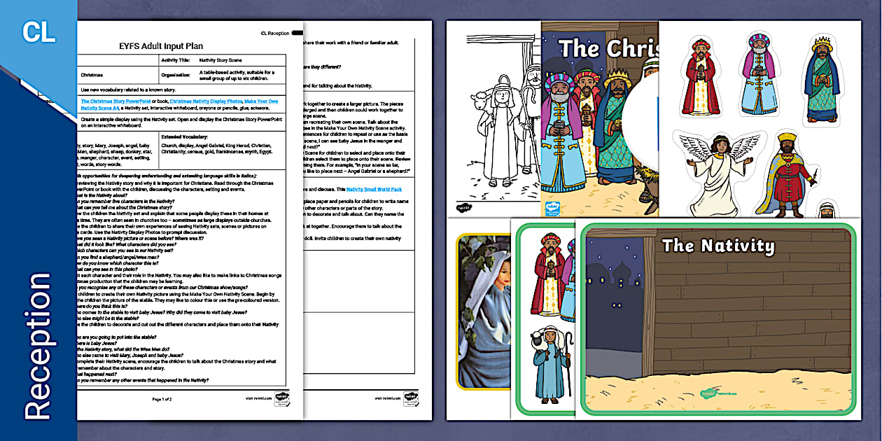 EYFS Nativity Story Scene Adult Input Plan and Resource Pack
