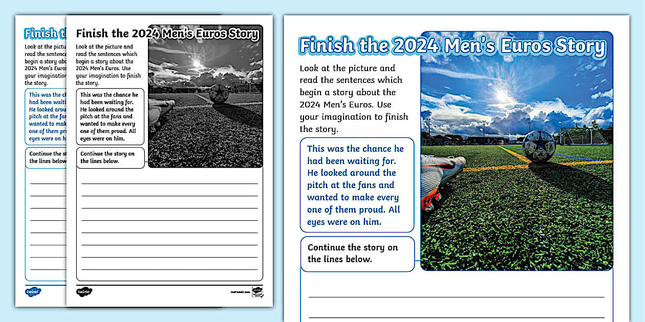 Finish the 2024 Men's Euros Story Writing Template