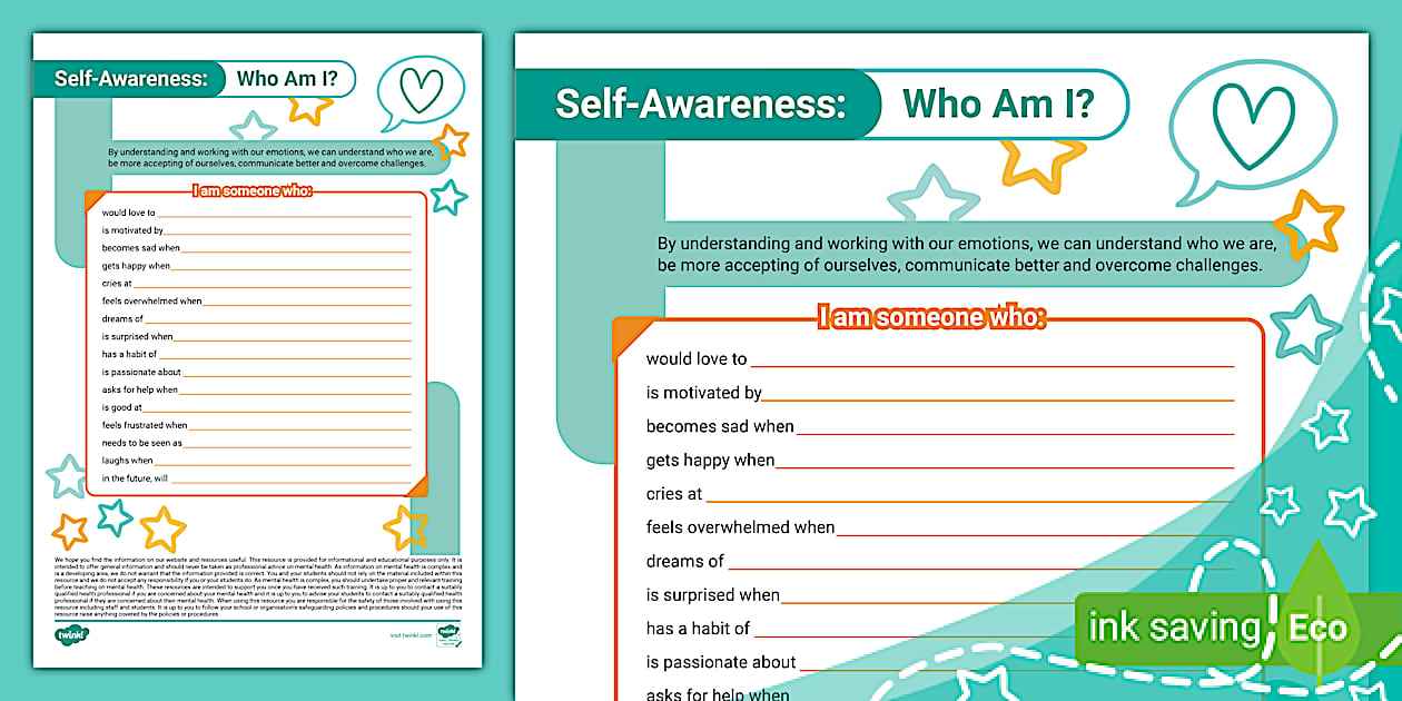 Self-Awareness Test: Who Am I? (teacher made) - Twinkl
