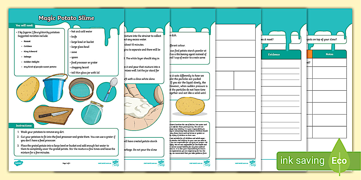 Potato Starch Slime Science Experiment - Primary Year 5