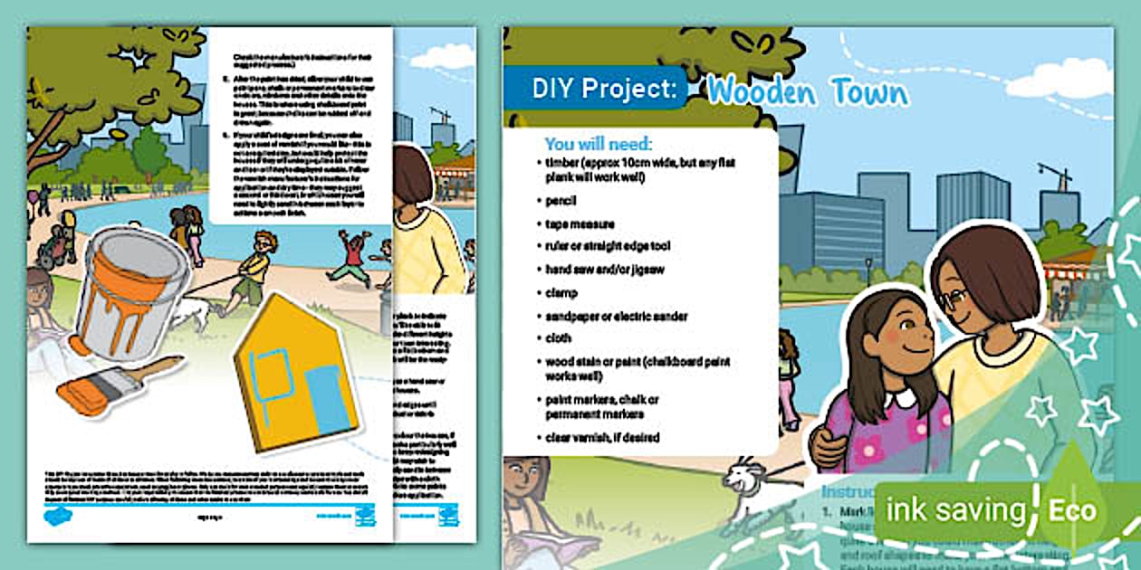 DIY Project: DIY Wooden Town (teacher made) - Twinkl