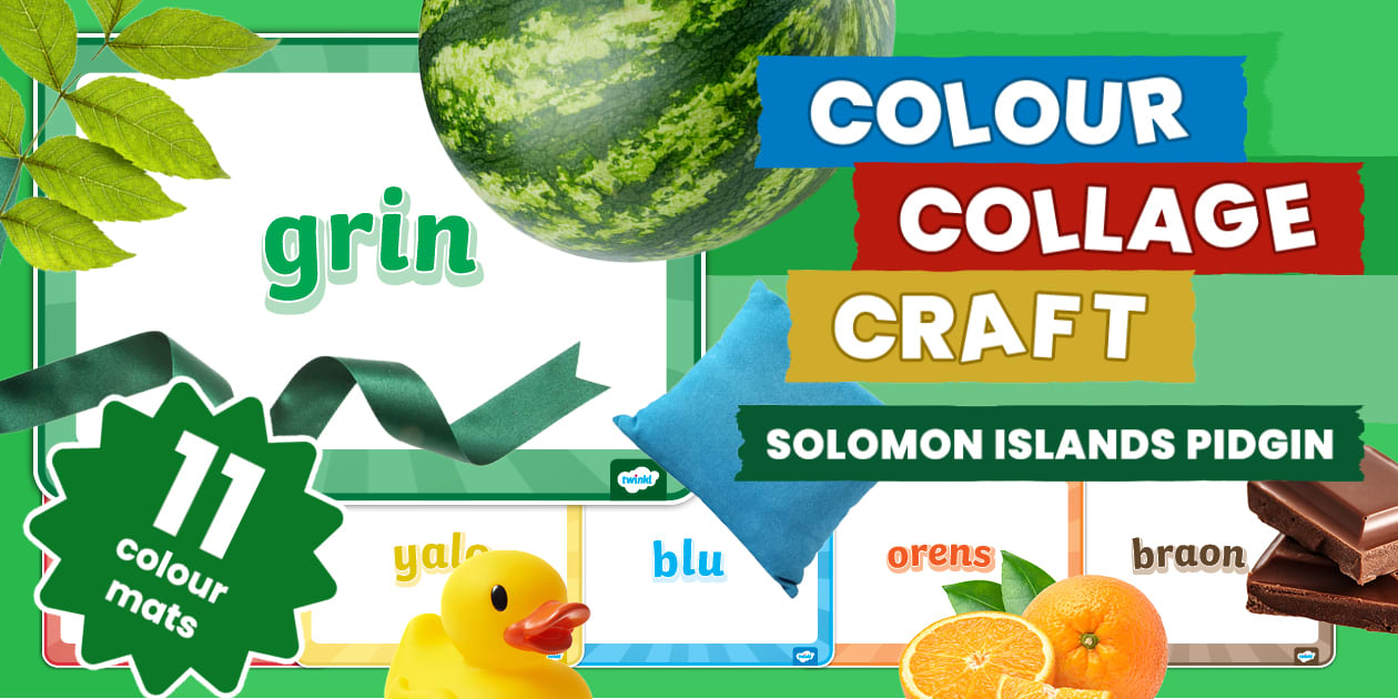 Solomon Islands Pidgin Colour Collage Craft (Teacher-Made)
