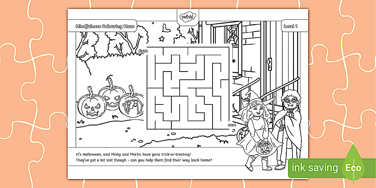 Halloween Mindfulness Colouring Maze – L1 (teacher made)