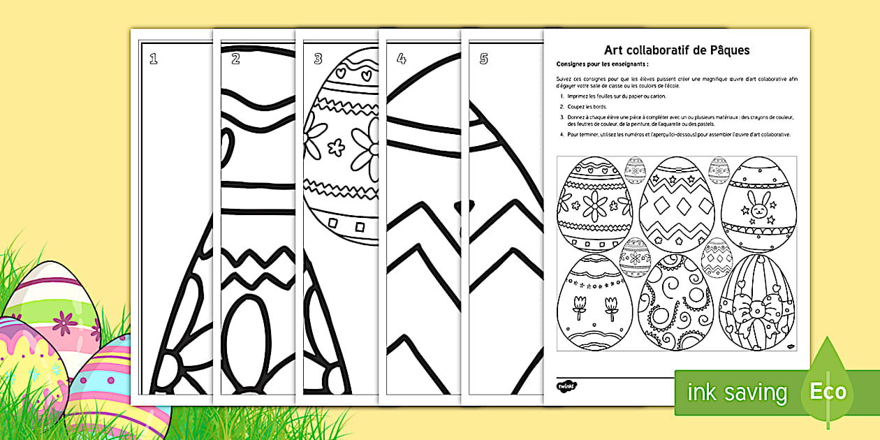 Art collaboratif : Pâques - Twinkl