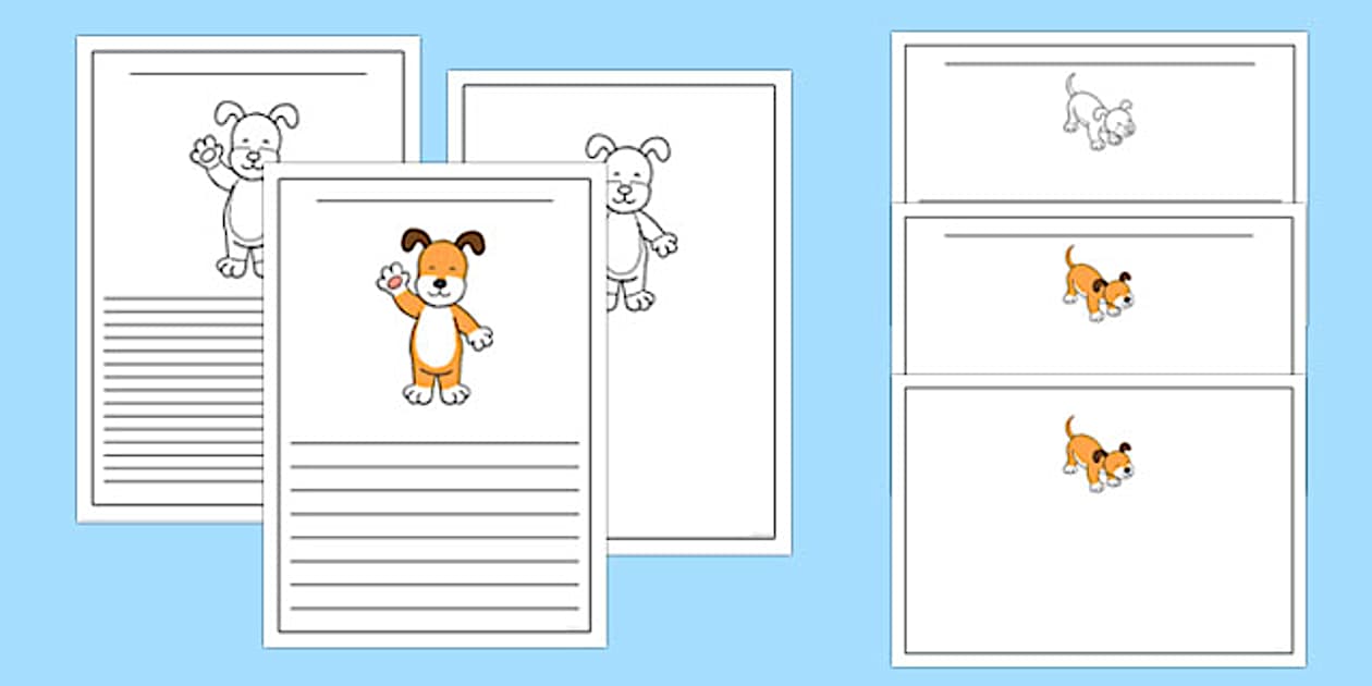 Dog Themed Writing Frames to Support Teaching on The Blue Balloon