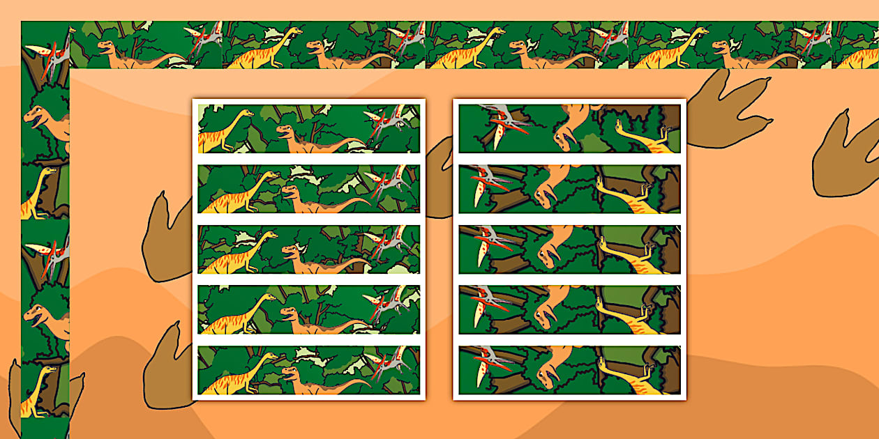 Dinosaur Bulletin Board Border | Dinosaur Day | Twinkl USA
