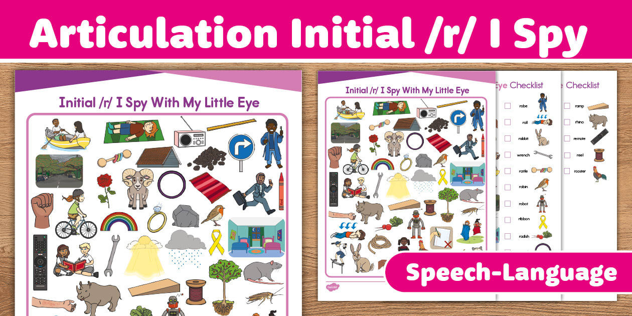 Initial /r/ Sound Loaded I Spy With My Little Eye Activity