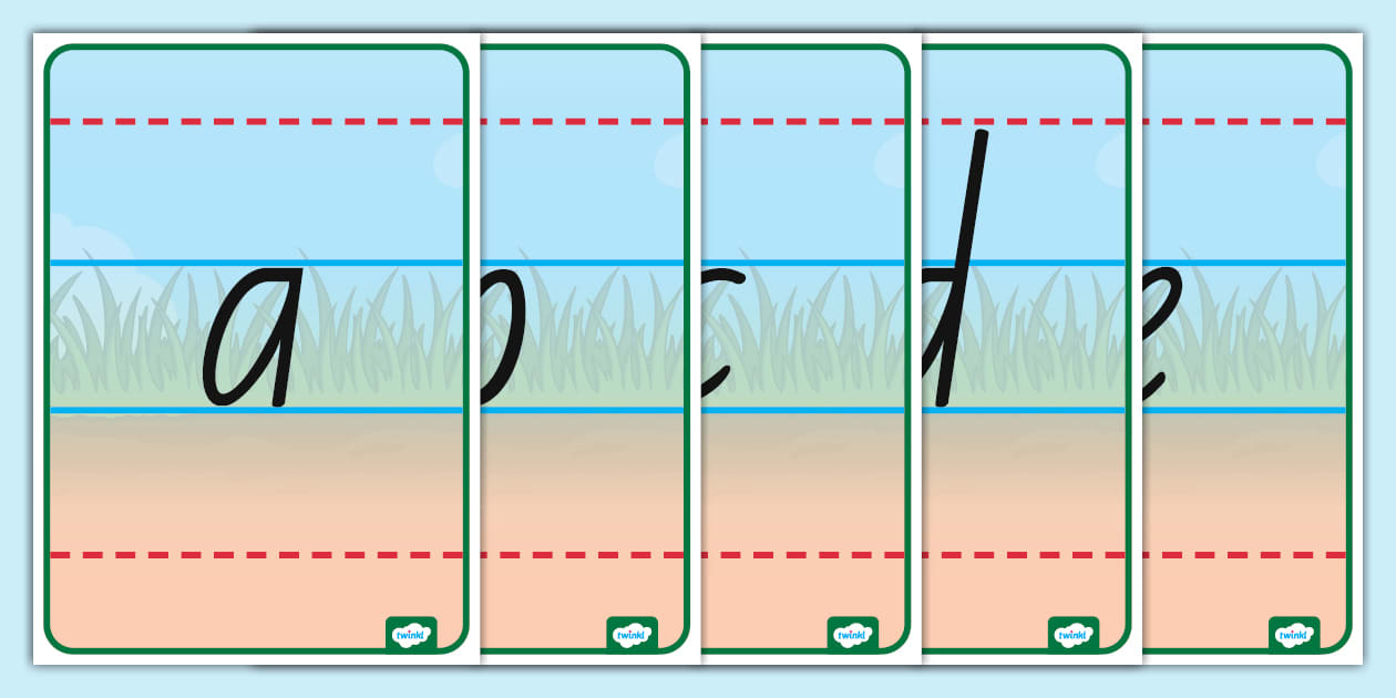 VIC Australian Ground Grass Sky Lower Case Display Posters