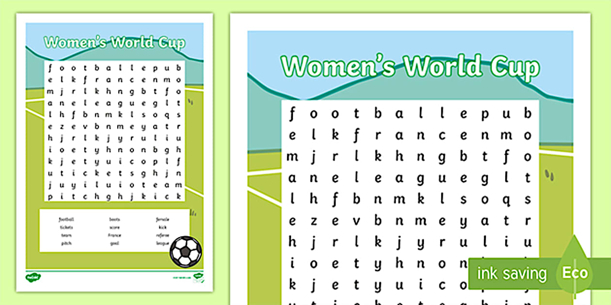 KS1 Women's World Cup Word Search (teacher made) - Twinkl