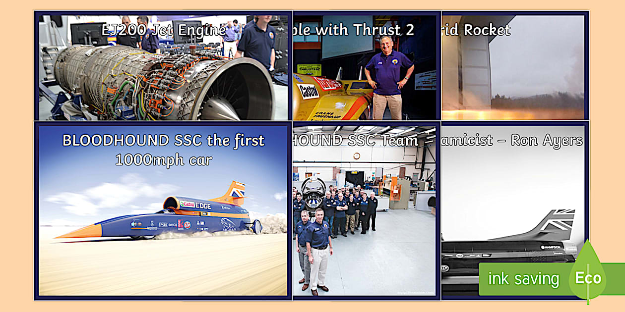 KS2 BLOODHOUND SSC Project Display Photos (teacher made)