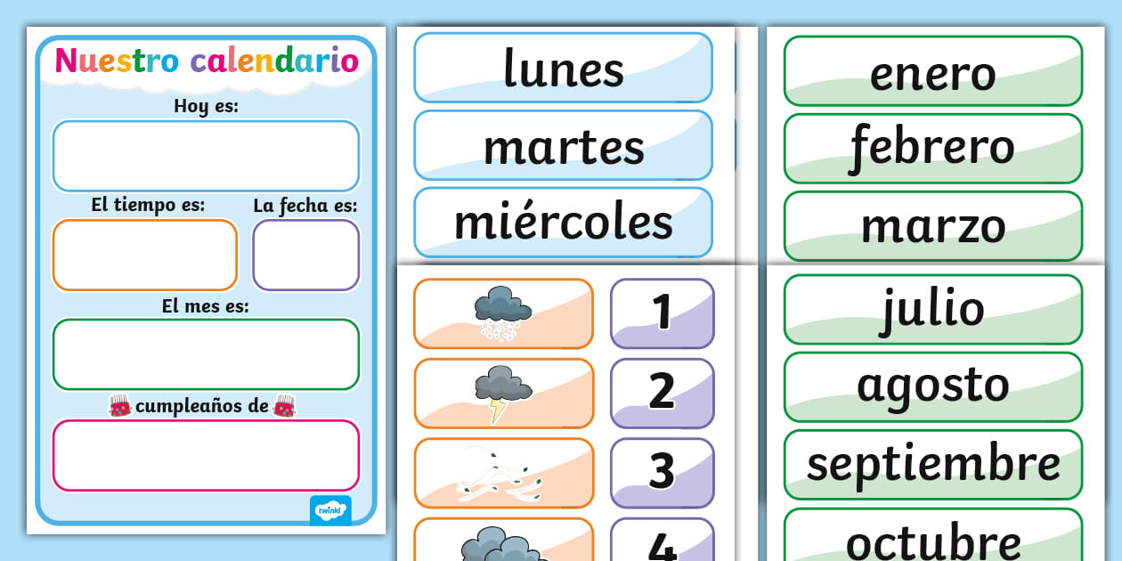 Nuestro calendario diario (Hecho por educadores) - Twinkl
