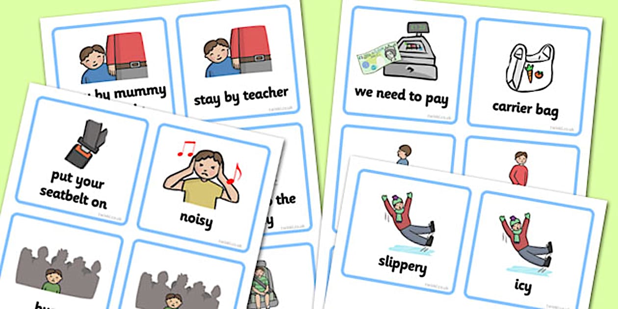 Editable SEN Communication Cards Out and About (Boy)