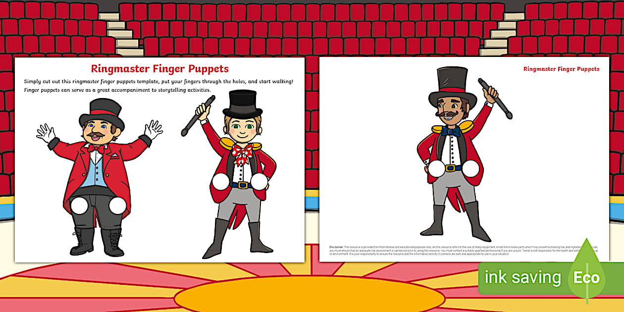 Ringmaster Finger Puppets | Circus | Role Play | Twinkl KS1